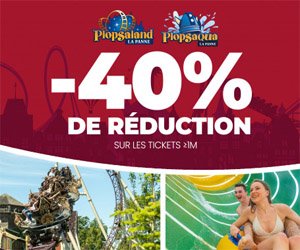 10€ de réduction sur des e-tickets >1m pour Plopsaland De Panne
